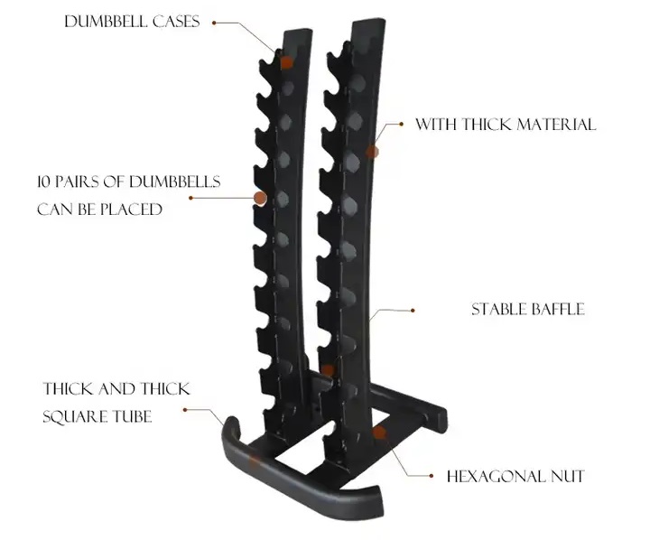 Athletics. OK PRO VERTICAL DUMBBELL RACK (10 PAIRS)
